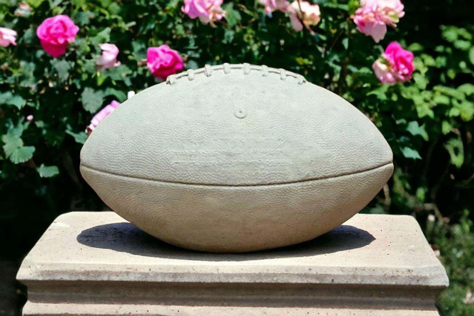 Football Ball Stone Statue Concrete American Football Figure Detailed ...