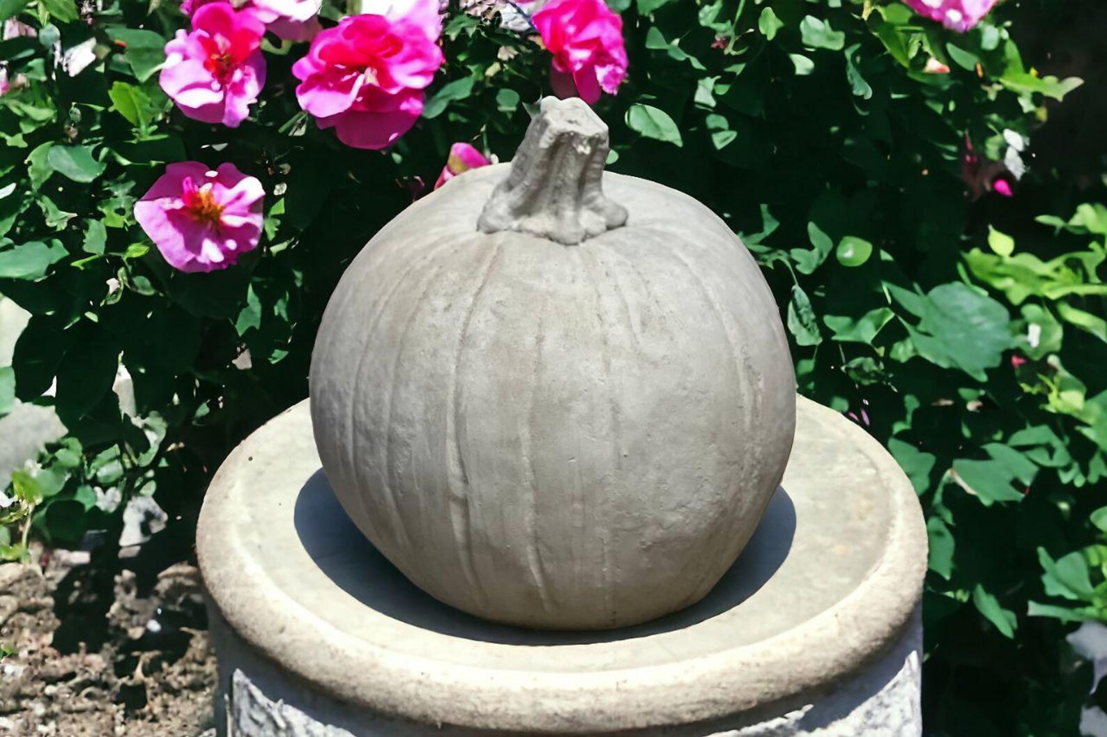 Halloween Pumpkin Statue Cement Autumn Decoration Concrete Garden ...