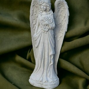 Massive Angel With Flowers Statue Tall Standing Angel Figurine Girl ...
