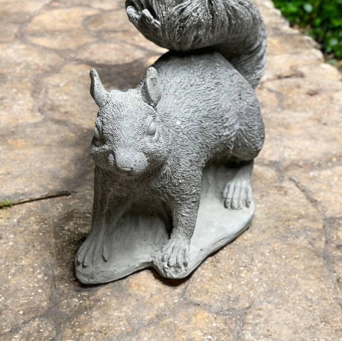 Concrete Squirrel Yard Statue Stone Squirrel Outdoor Figure Wild Animal ...