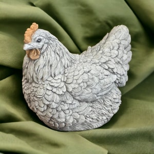 Massive Hen Chicken Figure Concrete Hen Chicken Figurine Large Farm ...