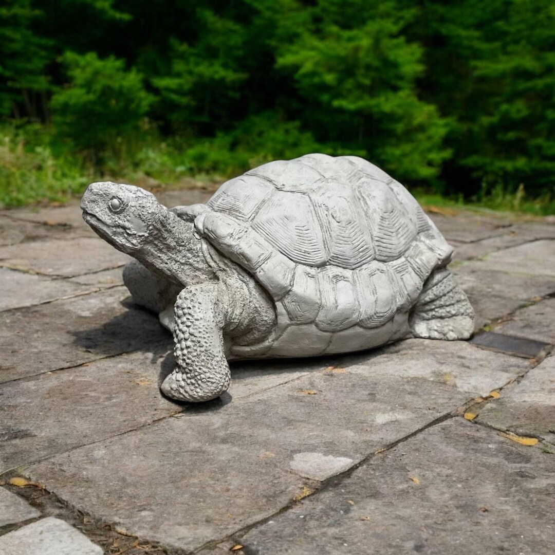 Garden Turtle Figure Indian Ocean Turtle Figurine Concrete Tortoise ...