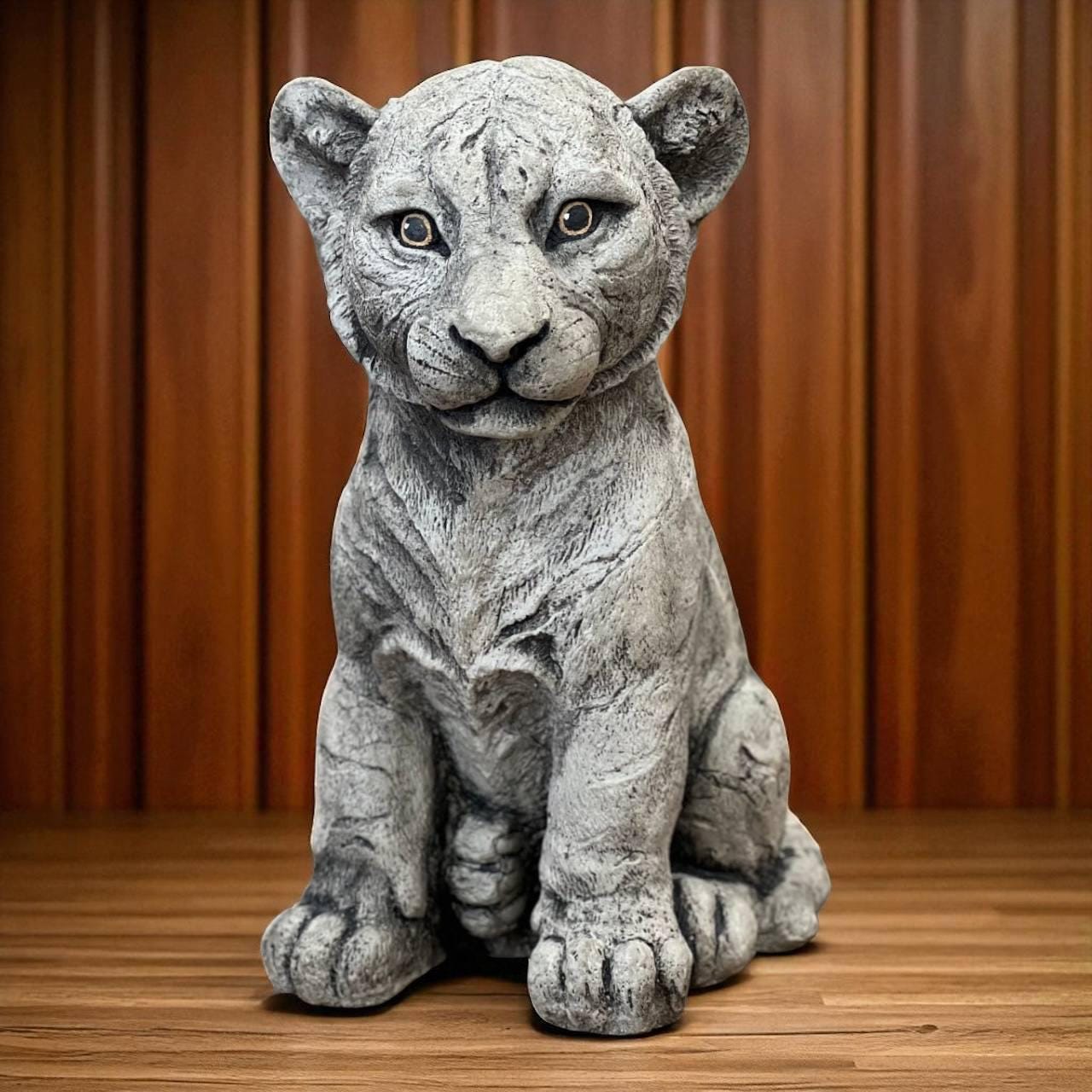 Realistic Tiger Cub Figure Concrete Animal Sculpture Cement Animal ...