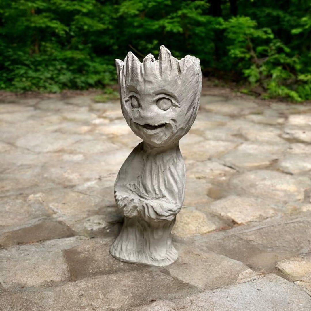 Standing Groot Figure Movie Character Figurine Concrete Movie Style Art ...