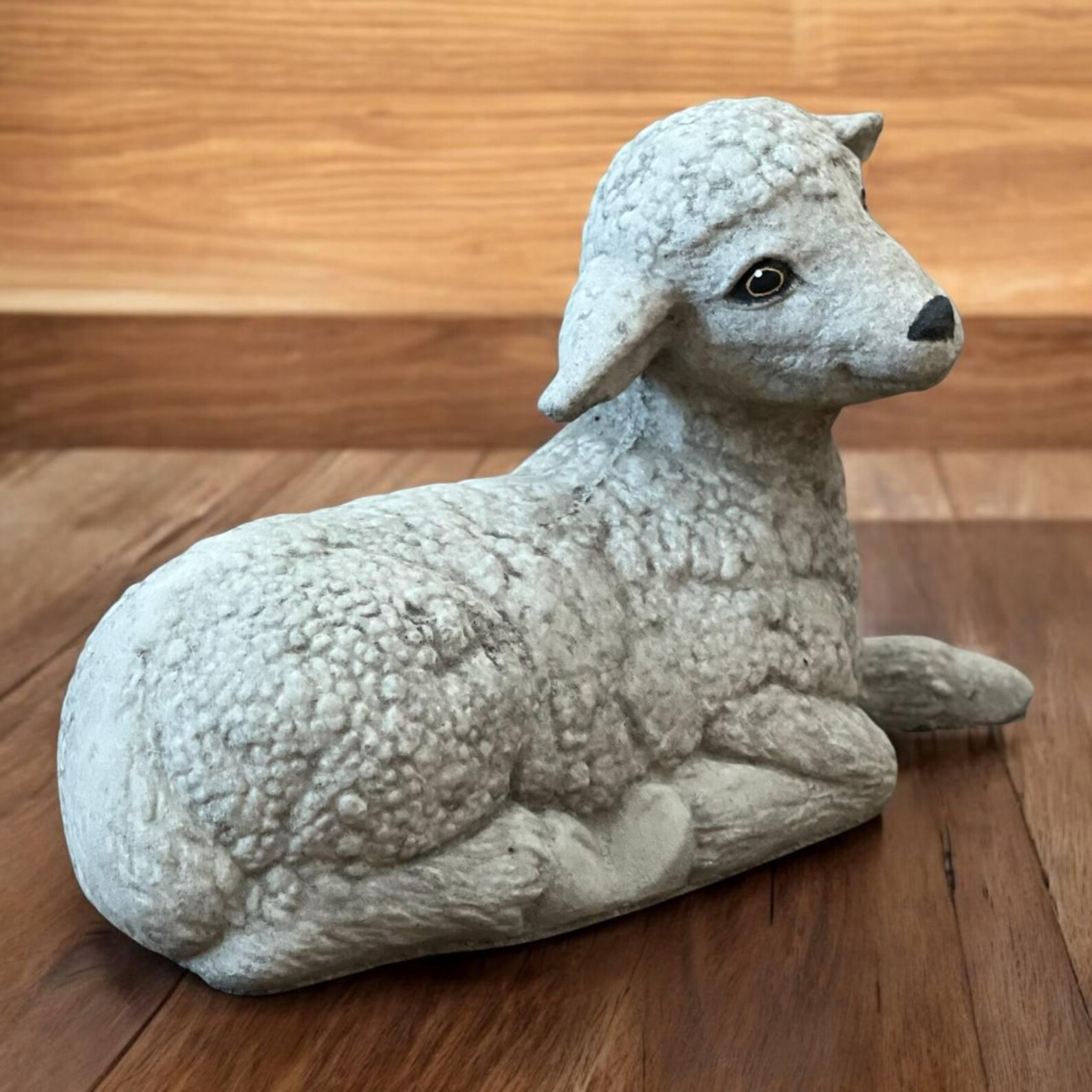 Realistic Sheep Figure Farmhouse Style Stone Animal Statue Cute ...