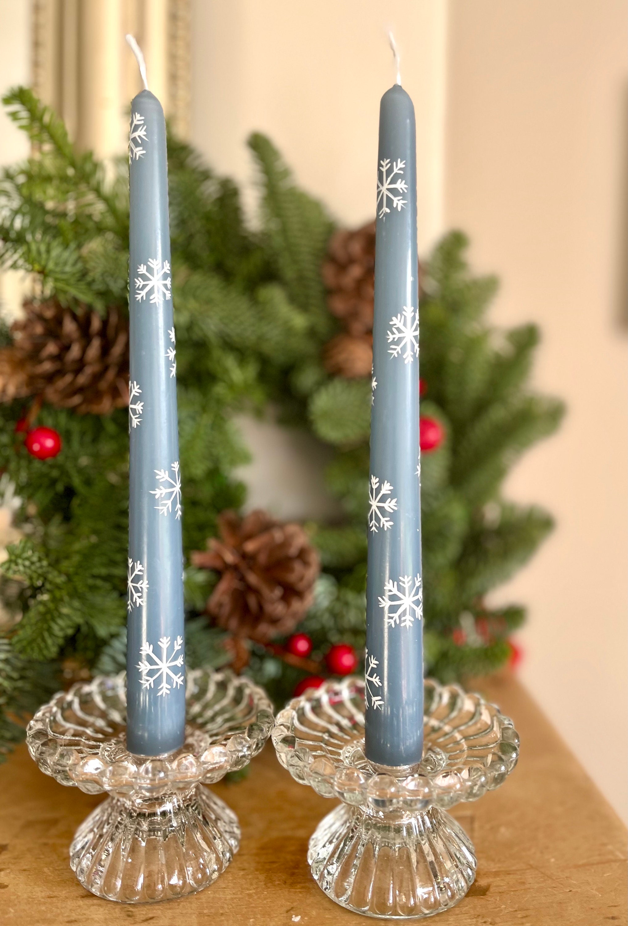 Hand Painted Candles by Bumble & Brown Artisan Dinner Candles, Unique ...