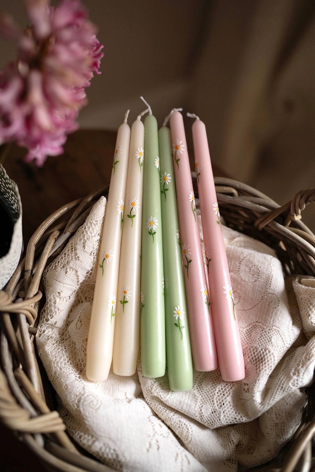 Hand Painted Candles by Bumble & Brown – Table Decor, Artisan Candles ...