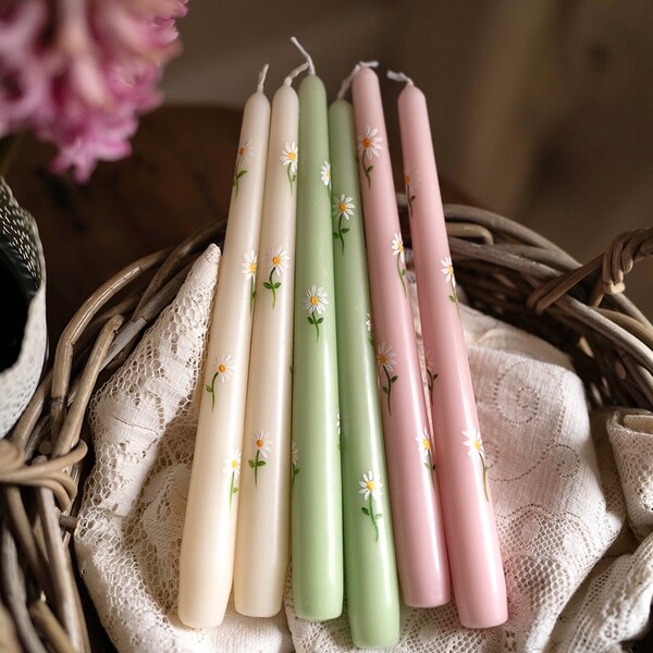 Painted Candlesticks - Etsy