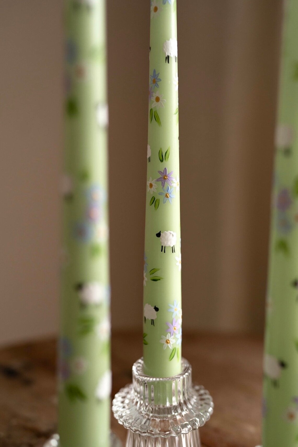 Easter Hand Painted Candles, Spring Candle, Painted Candle, Artisan ...