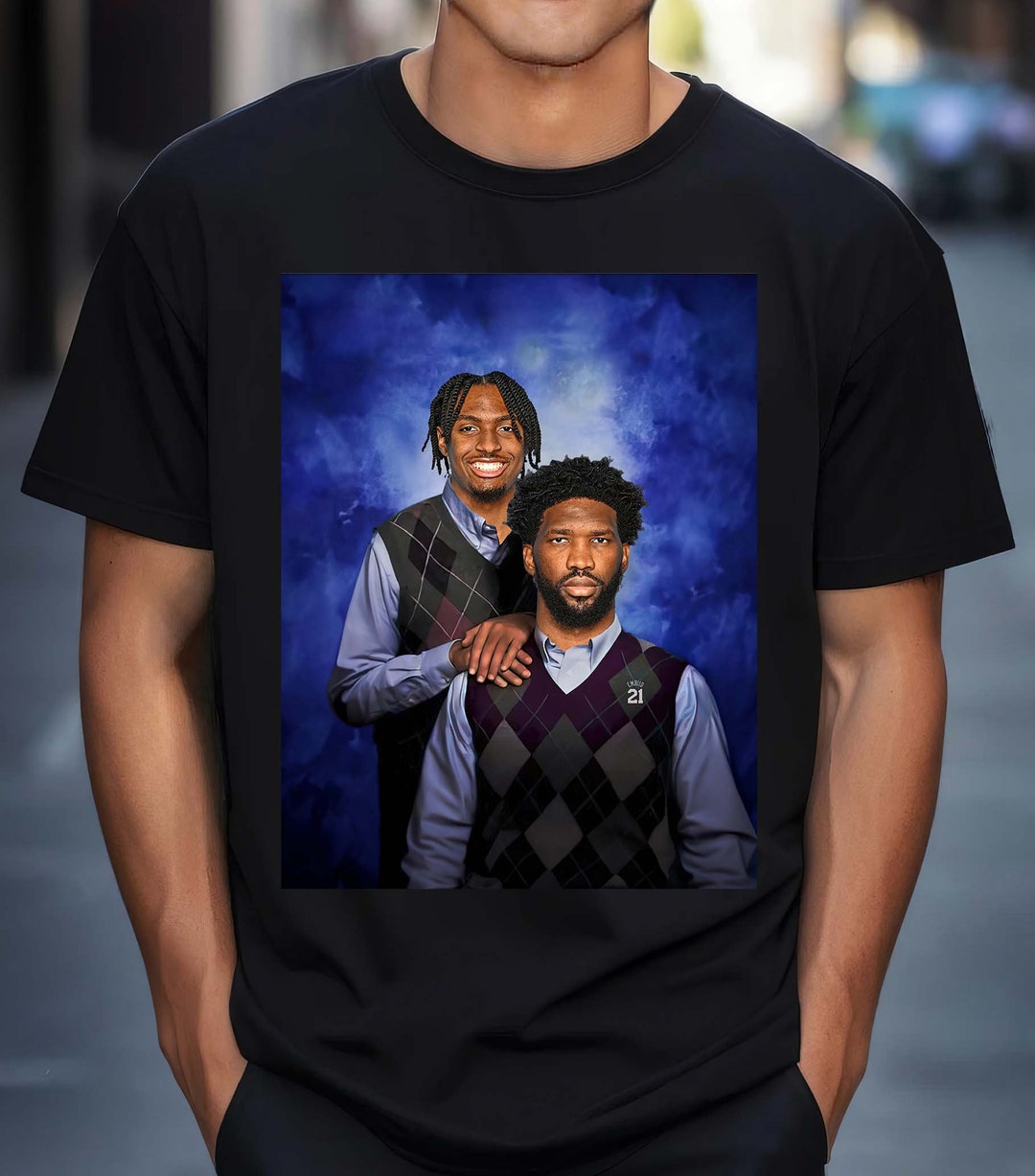 Joel Embiid Tyrese Maxey 76ers Shirt: Vintage 90s Graphic Tee - Etsy
