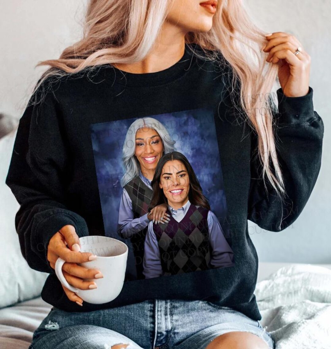 A'ja Wilson Kelsey Plum Las Vegas Aces Step Sisters Vintage Sweatshirt ...