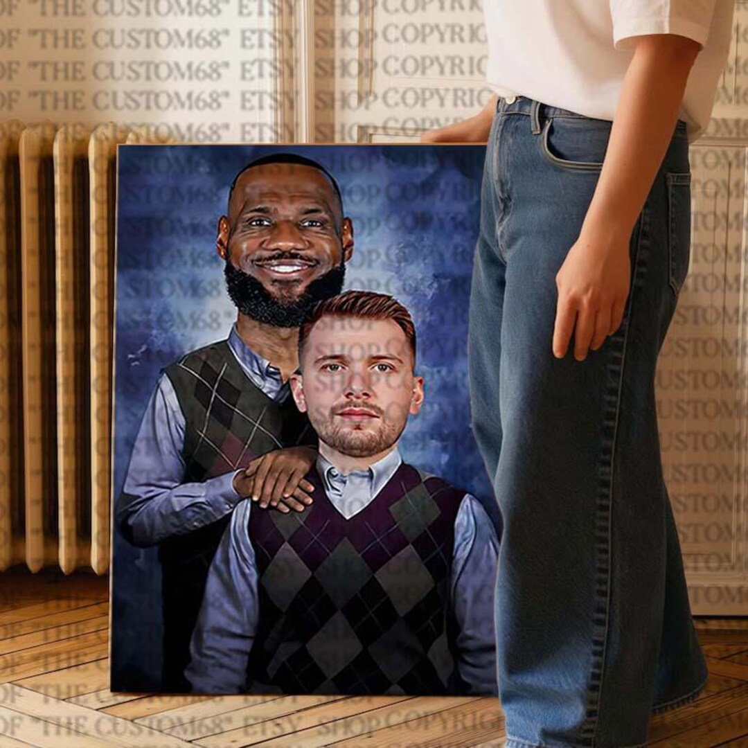 Buy Lebron James Luka Doncic Funny Poster Art Unique Wall Decor for Basketball Fans Gift for ...