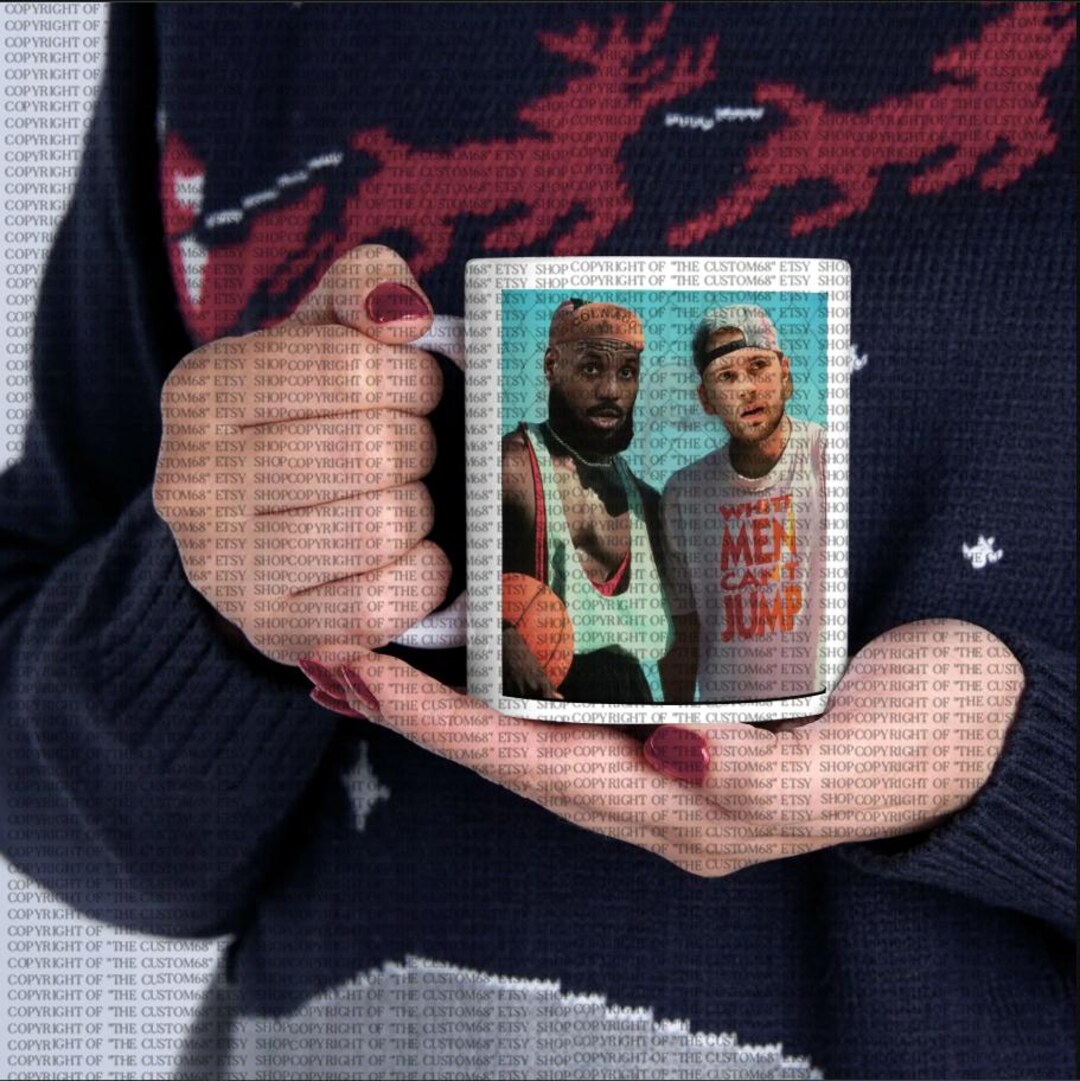Luka Doncic Lebron James Vintage 90's White Men Can't Jump Mug Coffee ...