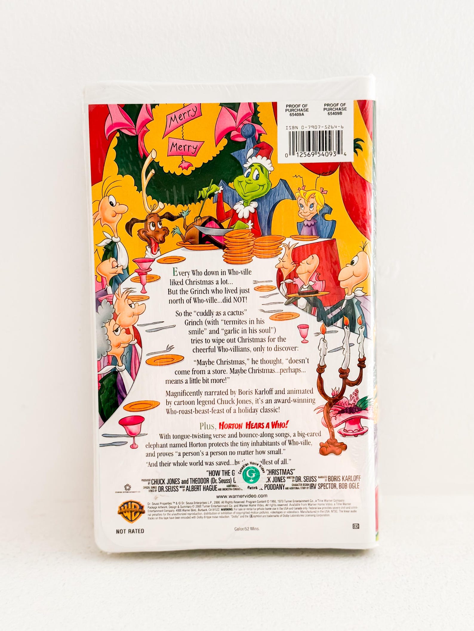 How the Grinch Stole Christmas VHS 1966 Clamshell Dr. Seuss Brand New ...