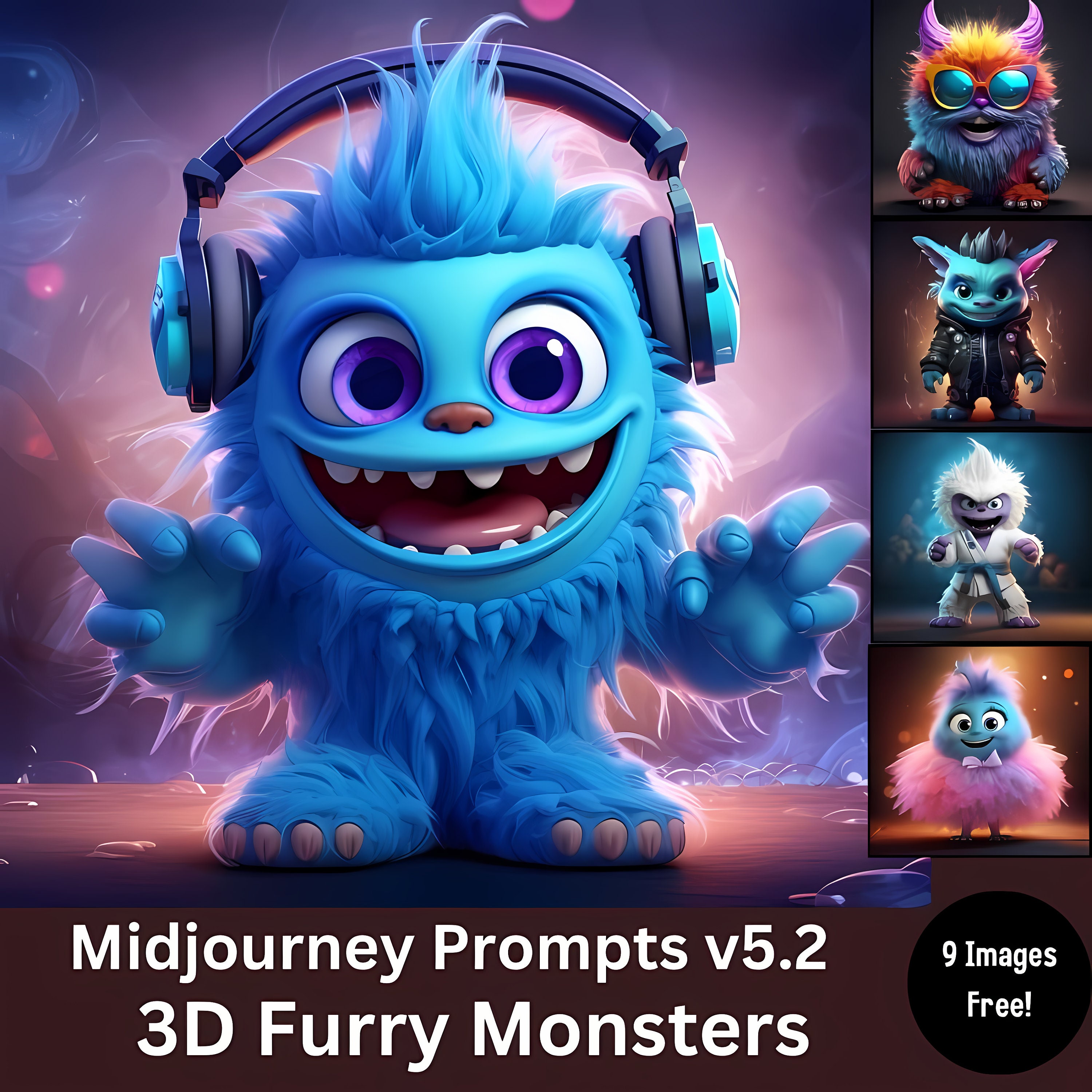 Midjourney Prompts for Cute 3D Characters, 3D Furry Monsters Prompts ...