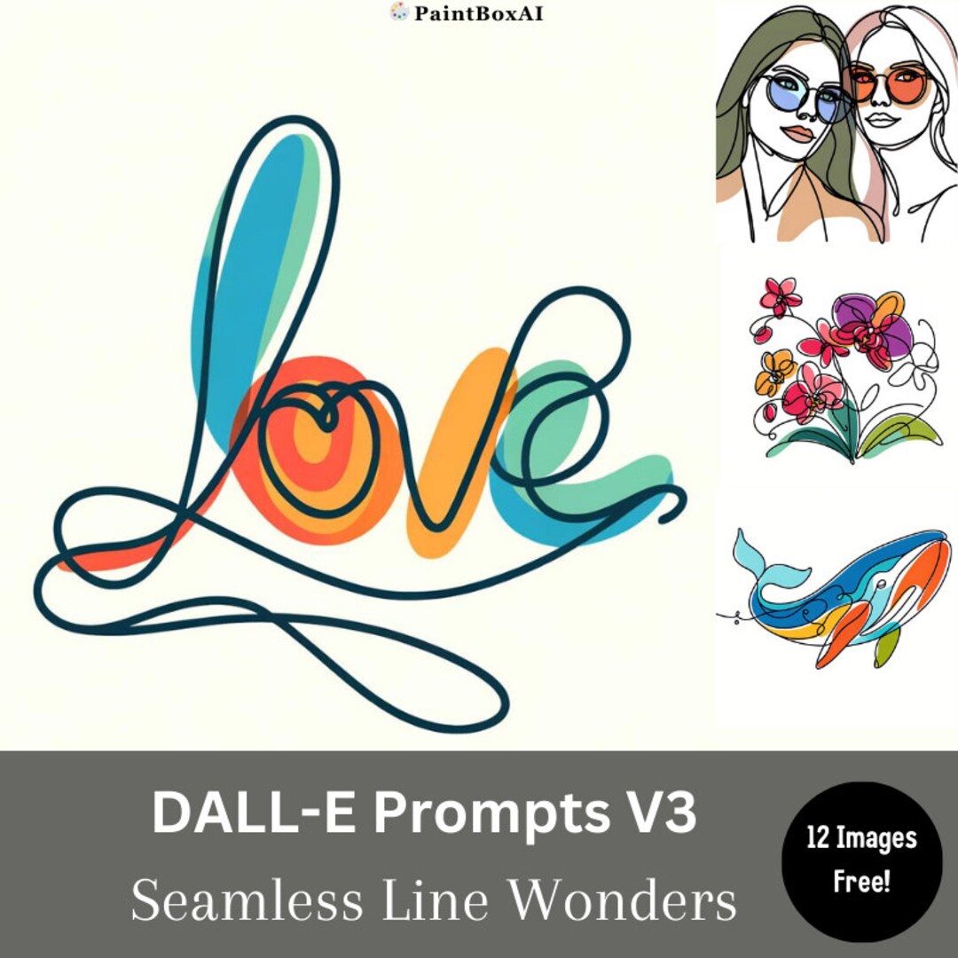 DALL-E Prompts for Line Artworks, DALLE V3 Prompts for Vibrant Drawings ...