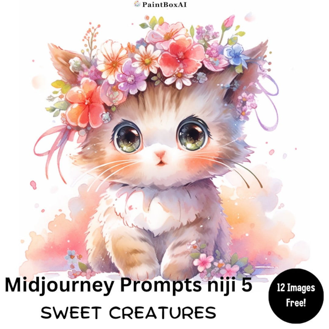 Midjourney Prompts for Adorable Animals, AI Prompt for Nursery Art, AI ...