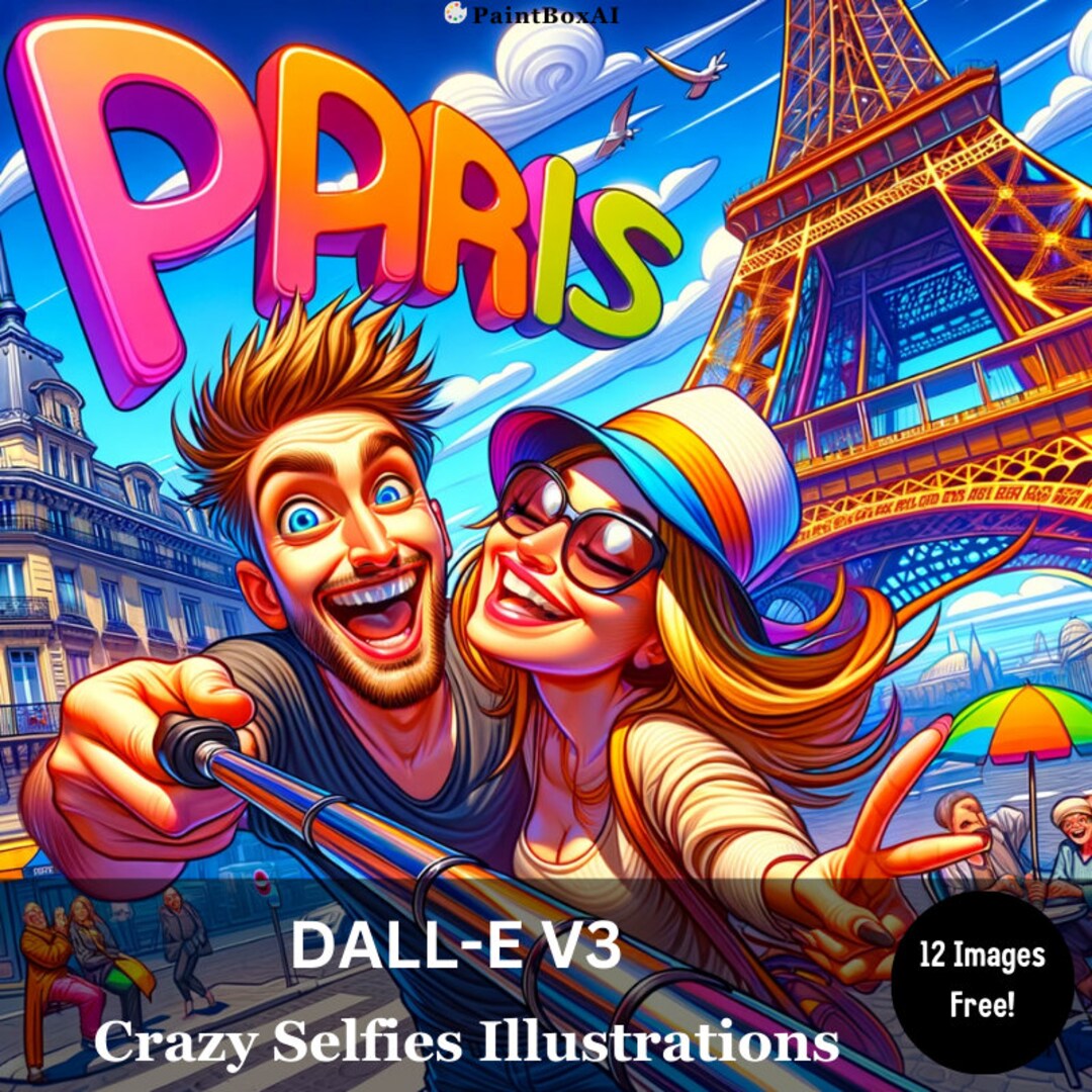 DALLE 3 Prompts for Joyful Selfies Illustrations, DALL-E 3 Cartoons AI ...