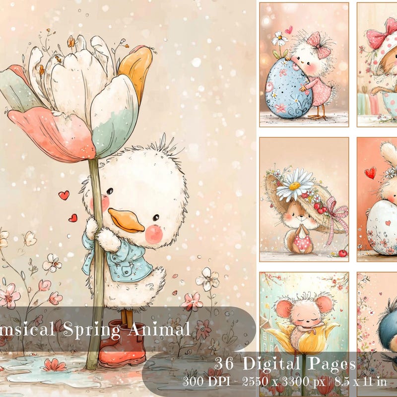 Whimsical Animal Art - Etsy