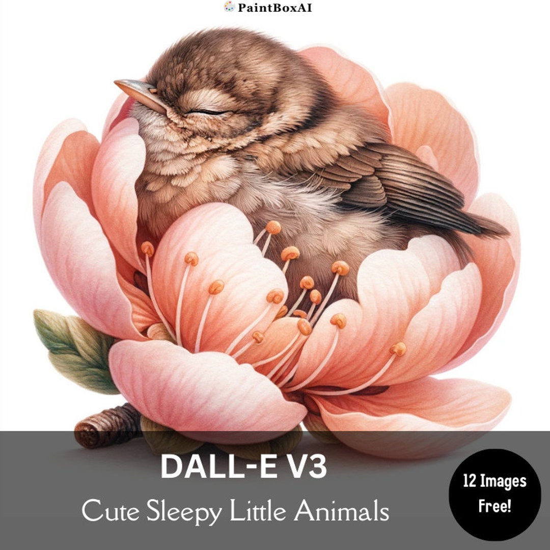 DALL-E 3 Prompts for Cute Sleepy Little Animals, DALLE V3 Prompts for ...