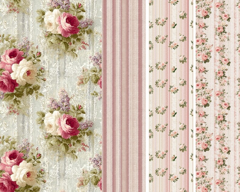 30 Floral Seamless Pattern. Digital Craft Paper Bundle. Commercial Use ...