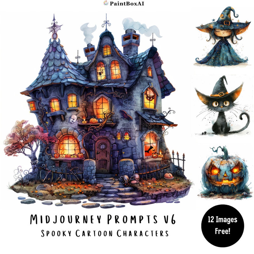 Midjourney Prompts for Spooky Cartoons, Midjourney V6 Scary Halloween ...