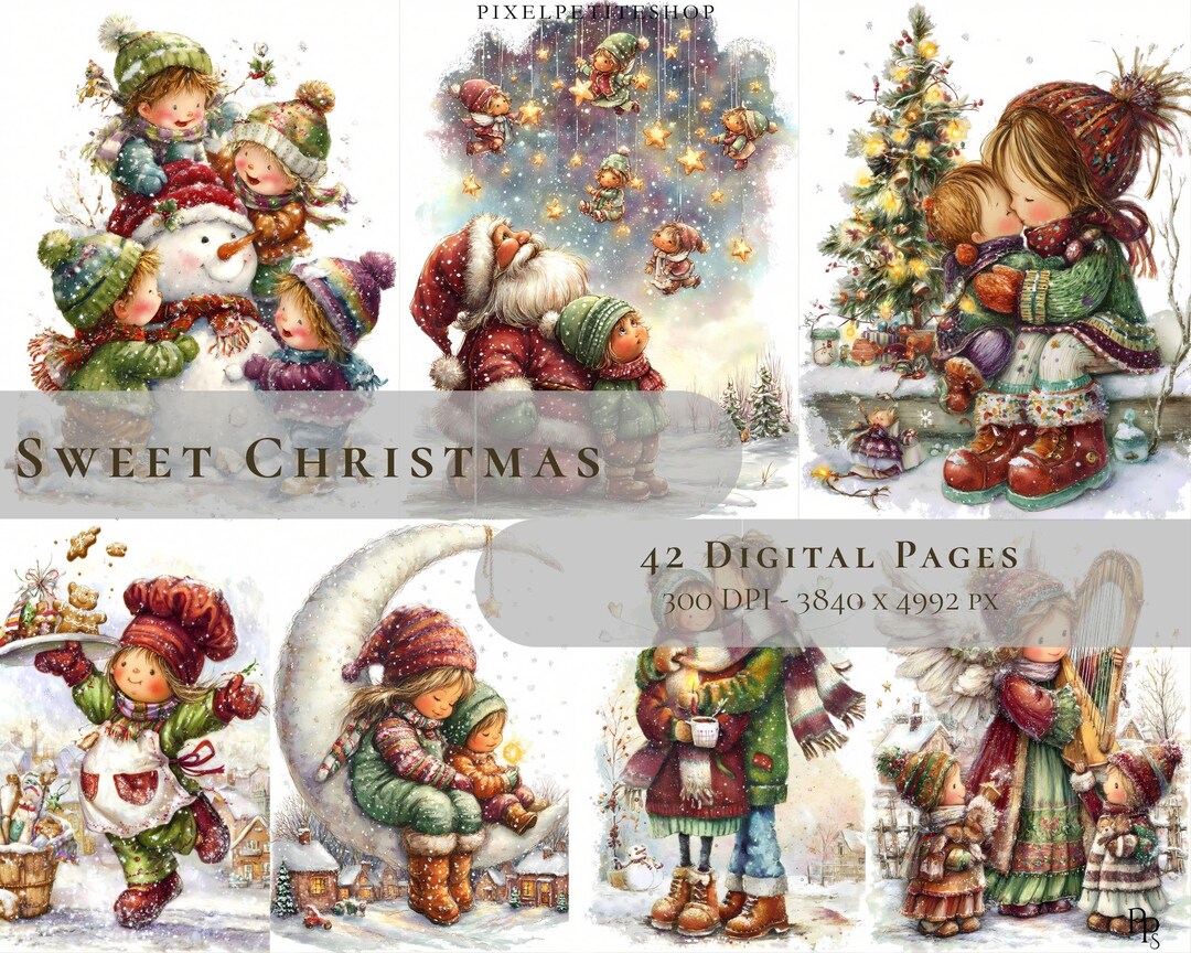42 Sweet Christmas – Cozy Holiday Children & Family Christmas Paper Set ...