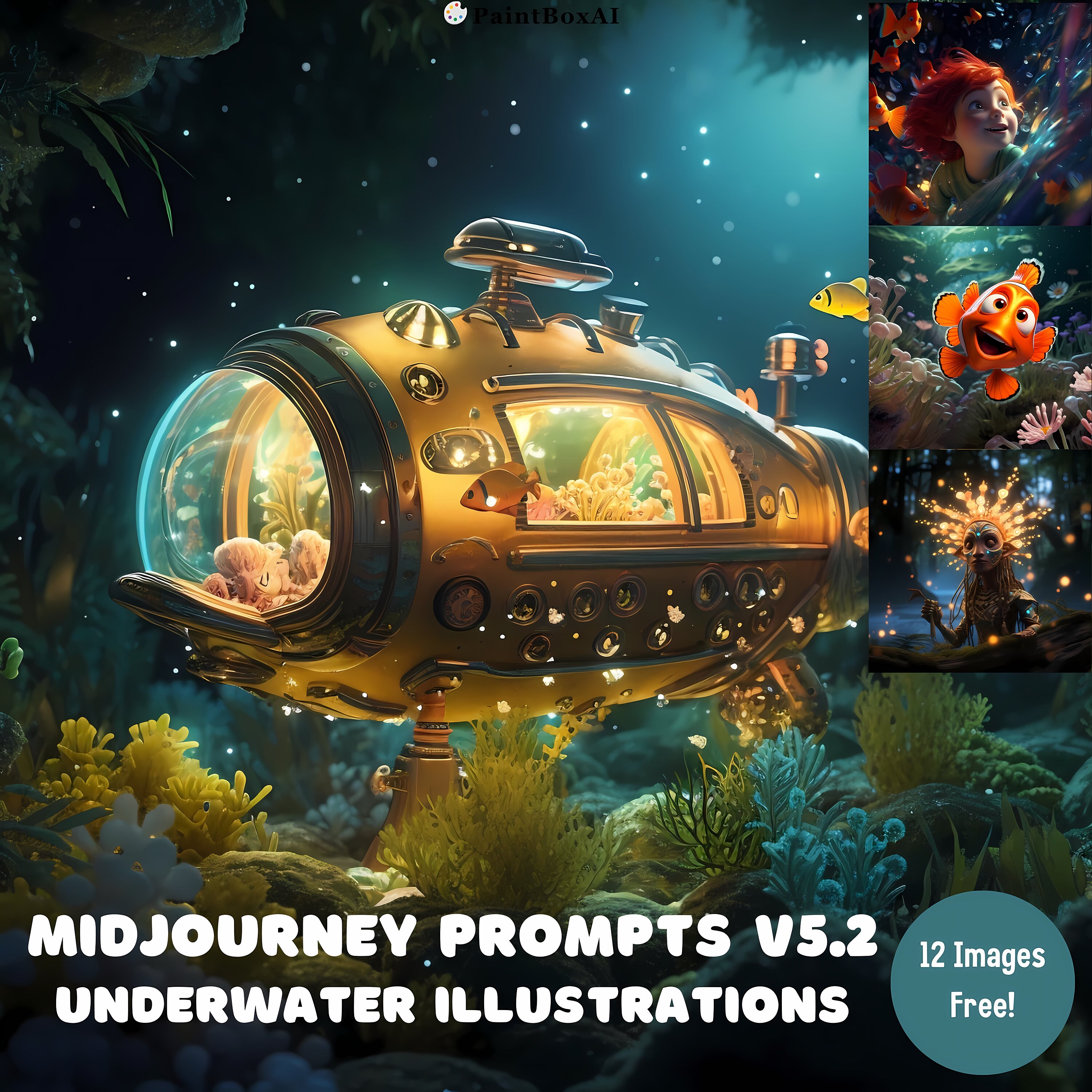 Underwater Illustrations Midjourney Prompts Fantasy Character Prompts ...