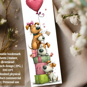 Quirky Valentine Animals Printable Bookmarks (digital Download) - Etsy