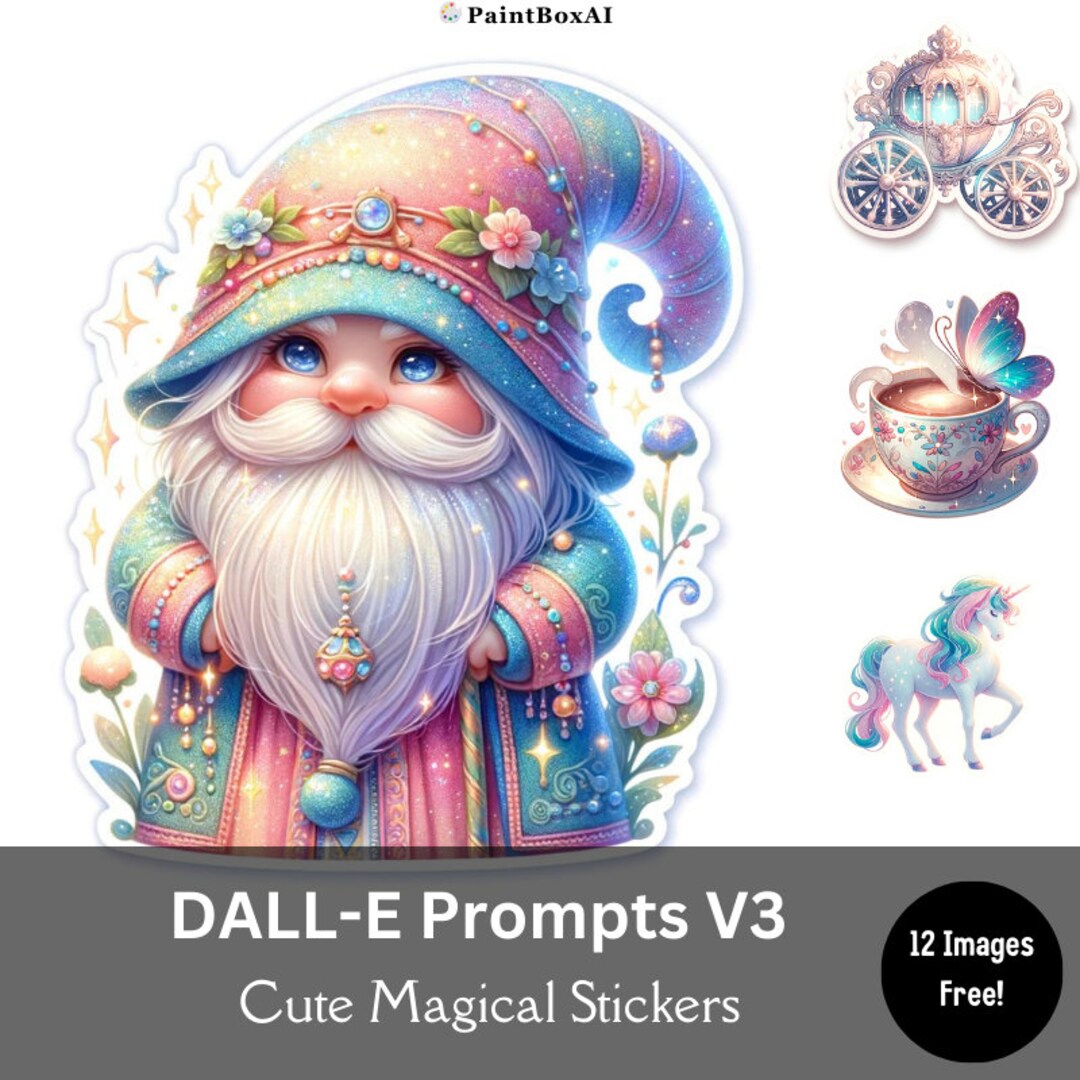 DALL-E 3 Prompts for Magical Stickers, DALLE V3 Prompts for Fairy-tale ...