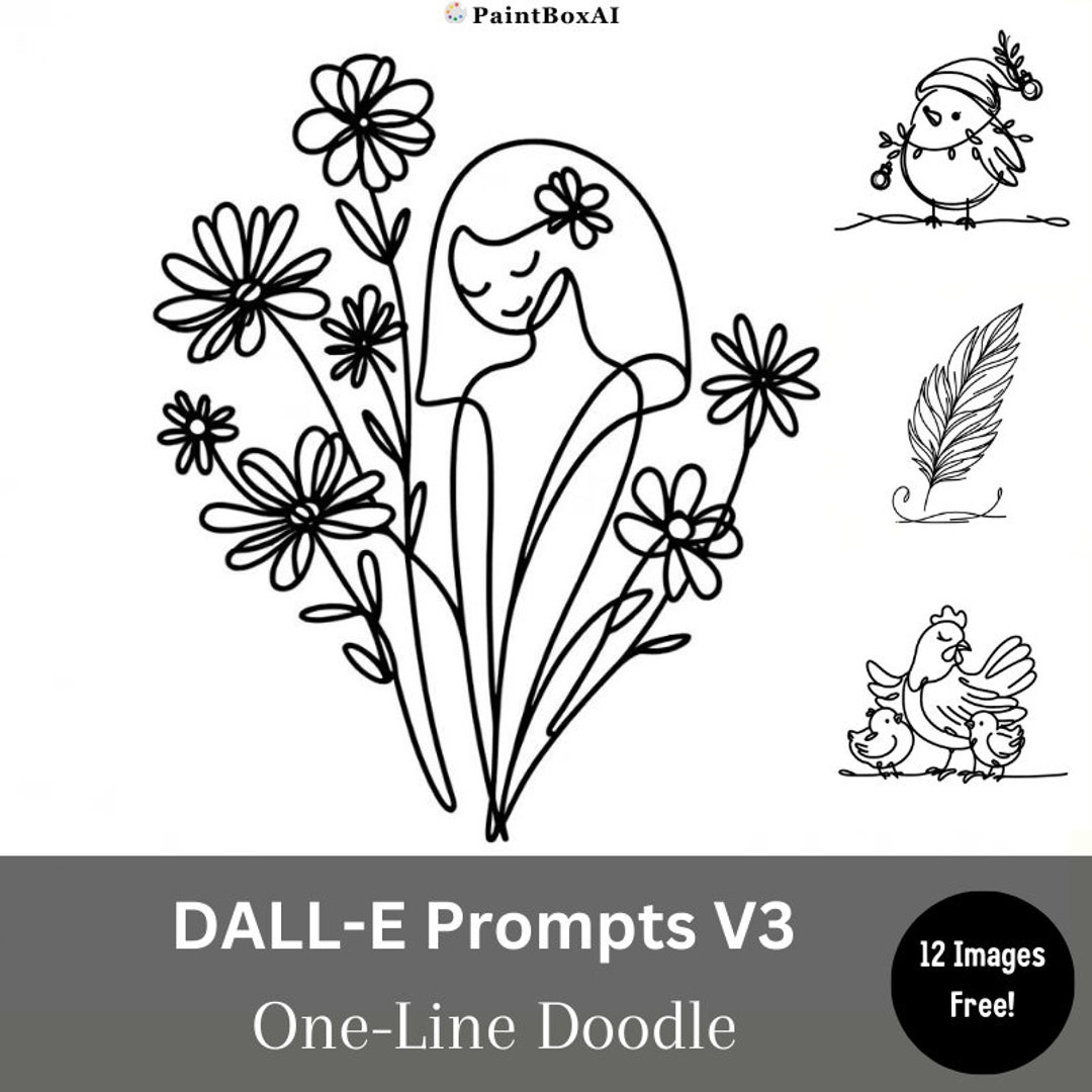 DALL-E Prompts for Minimalistic Line Arts, DALLE V3 Prompts for Simple ...