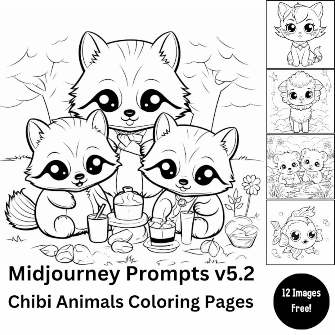 Coloring Book Pages Midjourney Prompts Kids Coloring Books AI Prompts ...