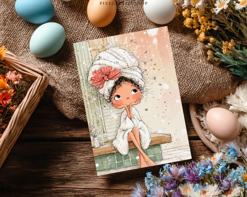 Spa and Luxury Salon Girl Digital Junk Journal Pages | Printable ...
