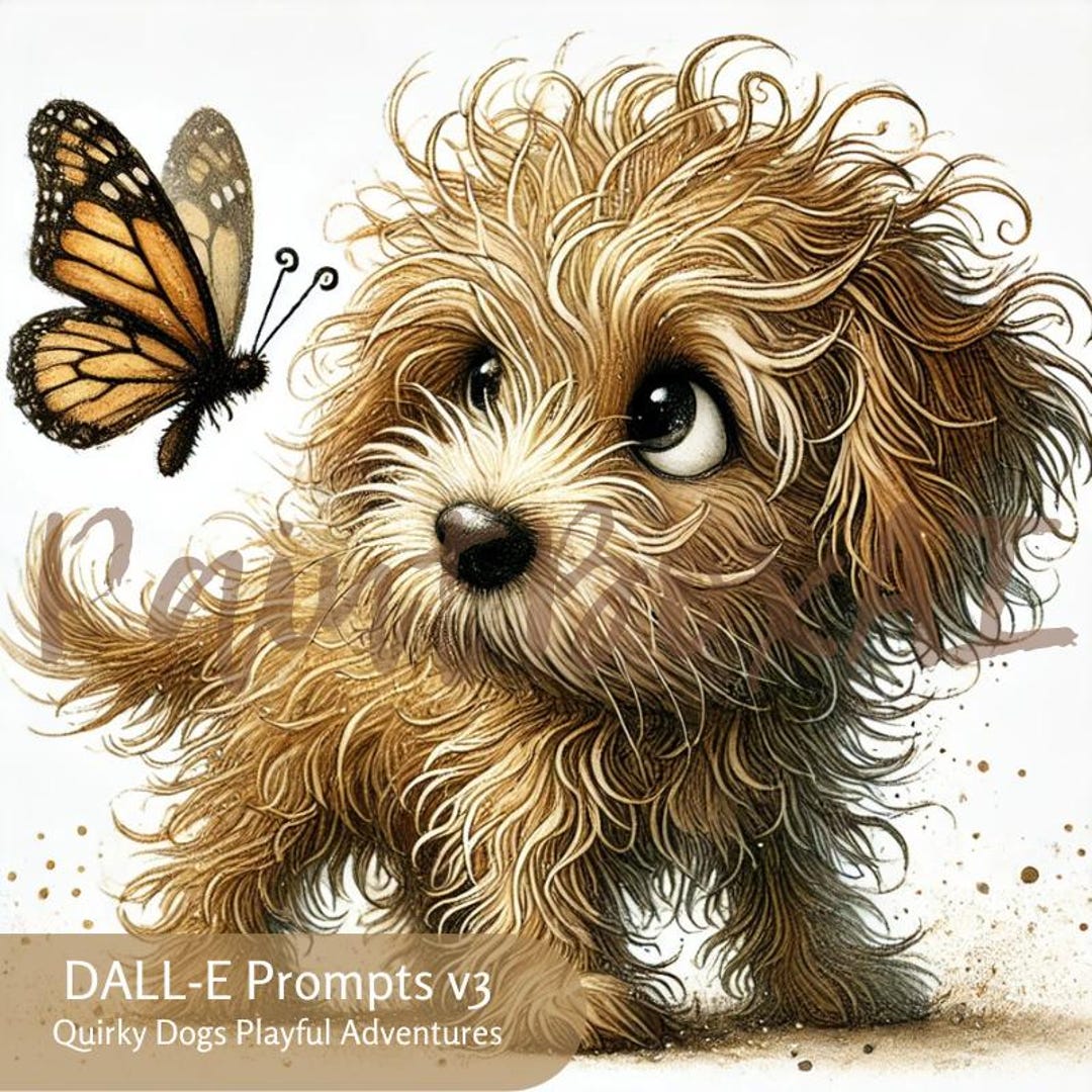 DALLE 3 Prompts Quirky Dogs Characters, DALL-E V3 Playful Puppy Prompts ...