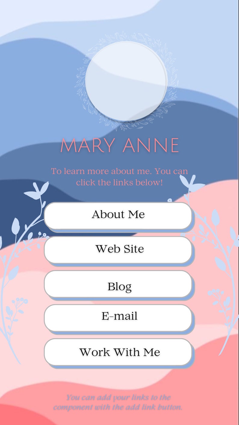 Link Tree Template - Etsy