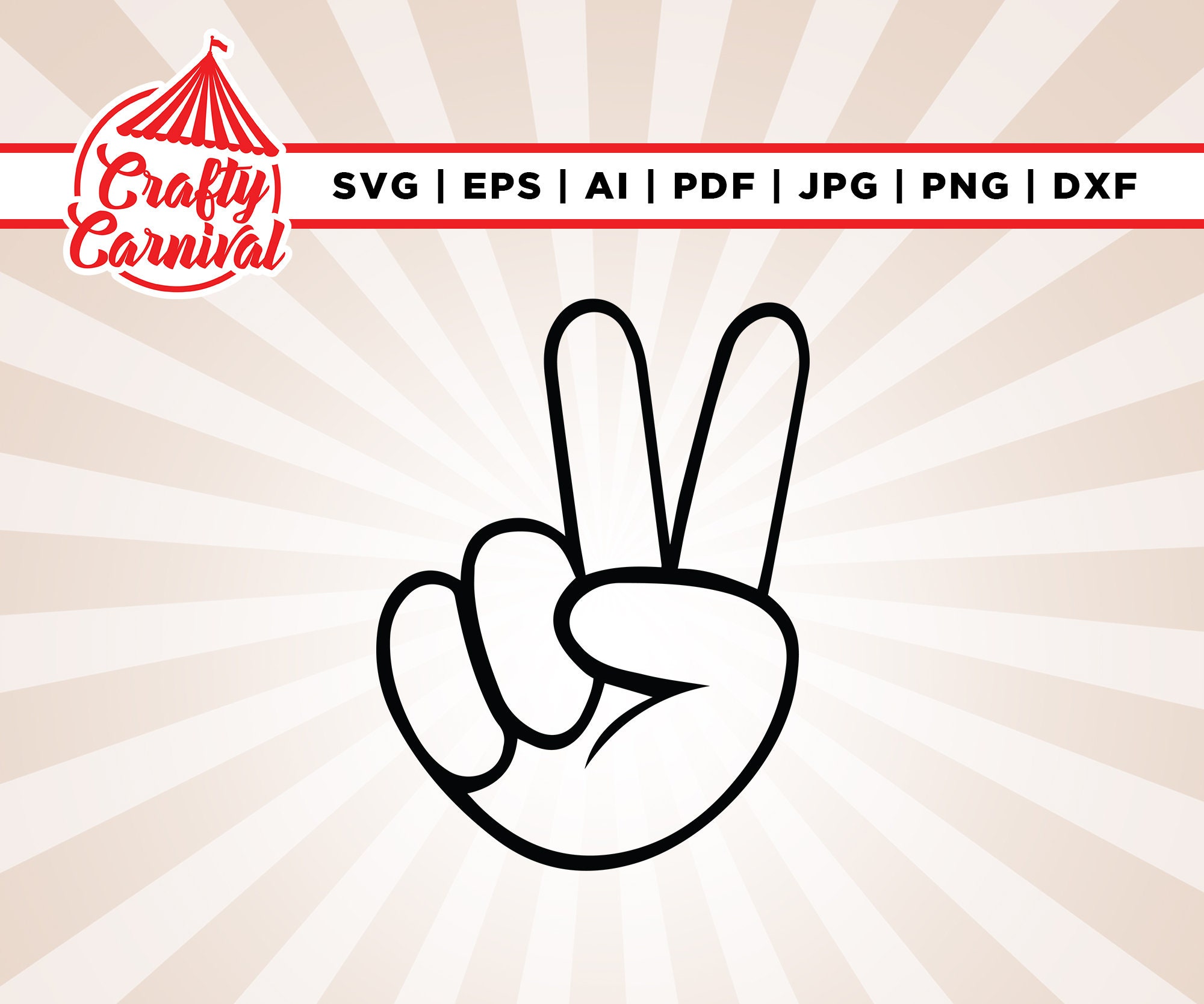Hand Peace Sign SVG, Instant Download, Cricut, Png, Svg, Sublimation ...