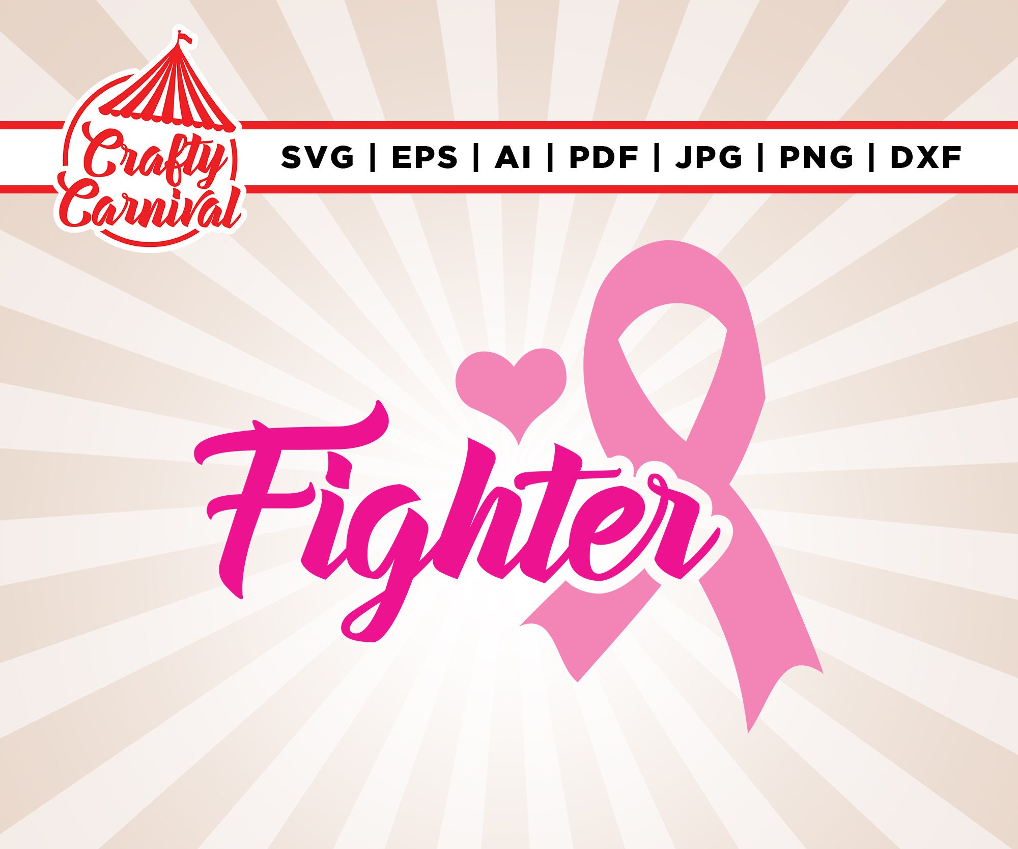 Fighter Ribbon SVG Breast Cancer Svg Cut File Cricut Png - Etsy