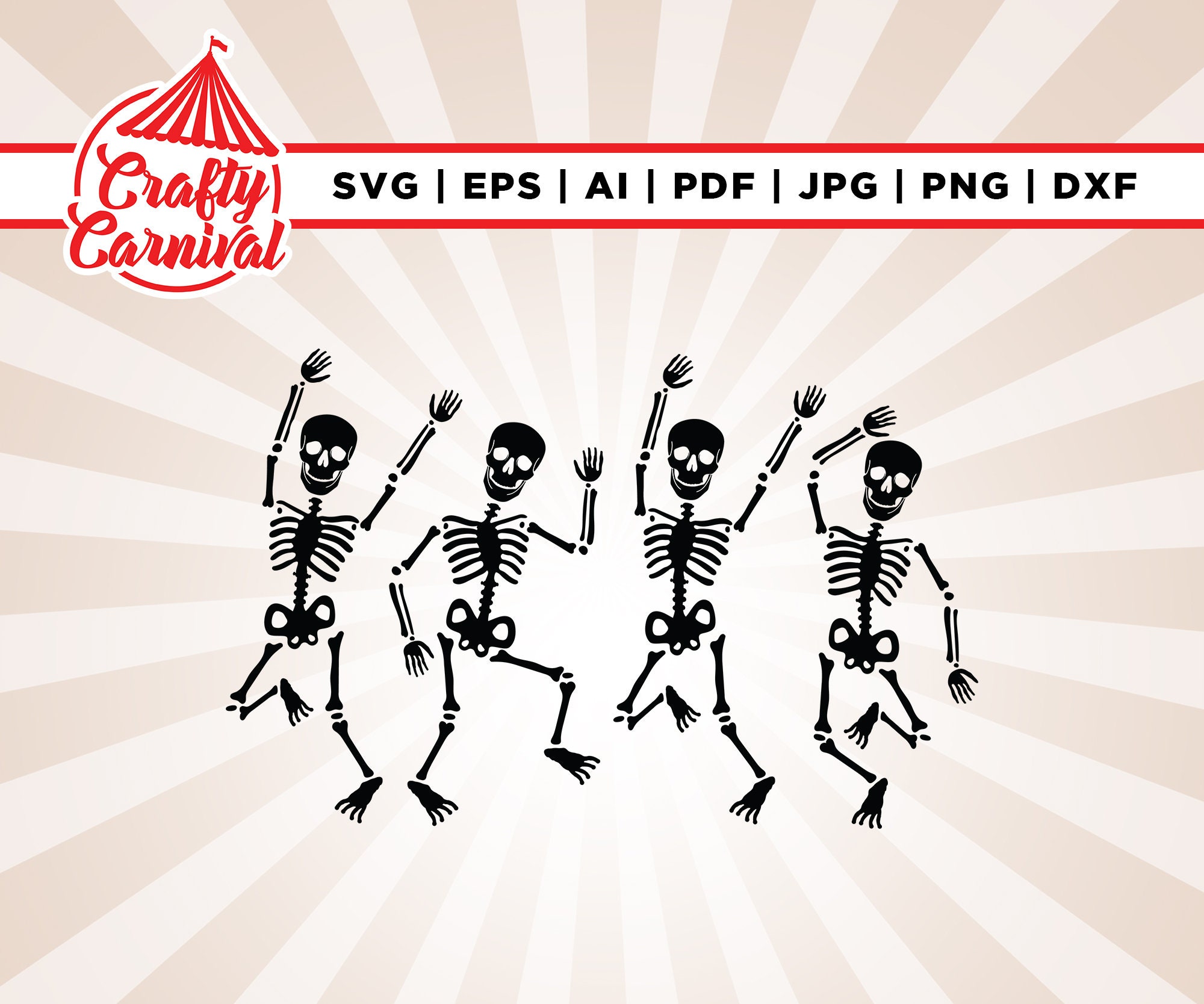 Dancing Skeleton Svg Skeleton Svg Happy Halloween Svg - Etsy