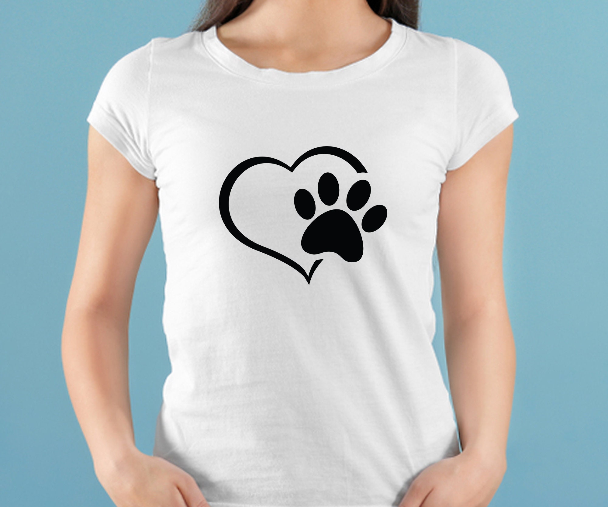 Paw Print Heart Paw SVG Heart Svg Dog Cat Paws Animal - Etsy
