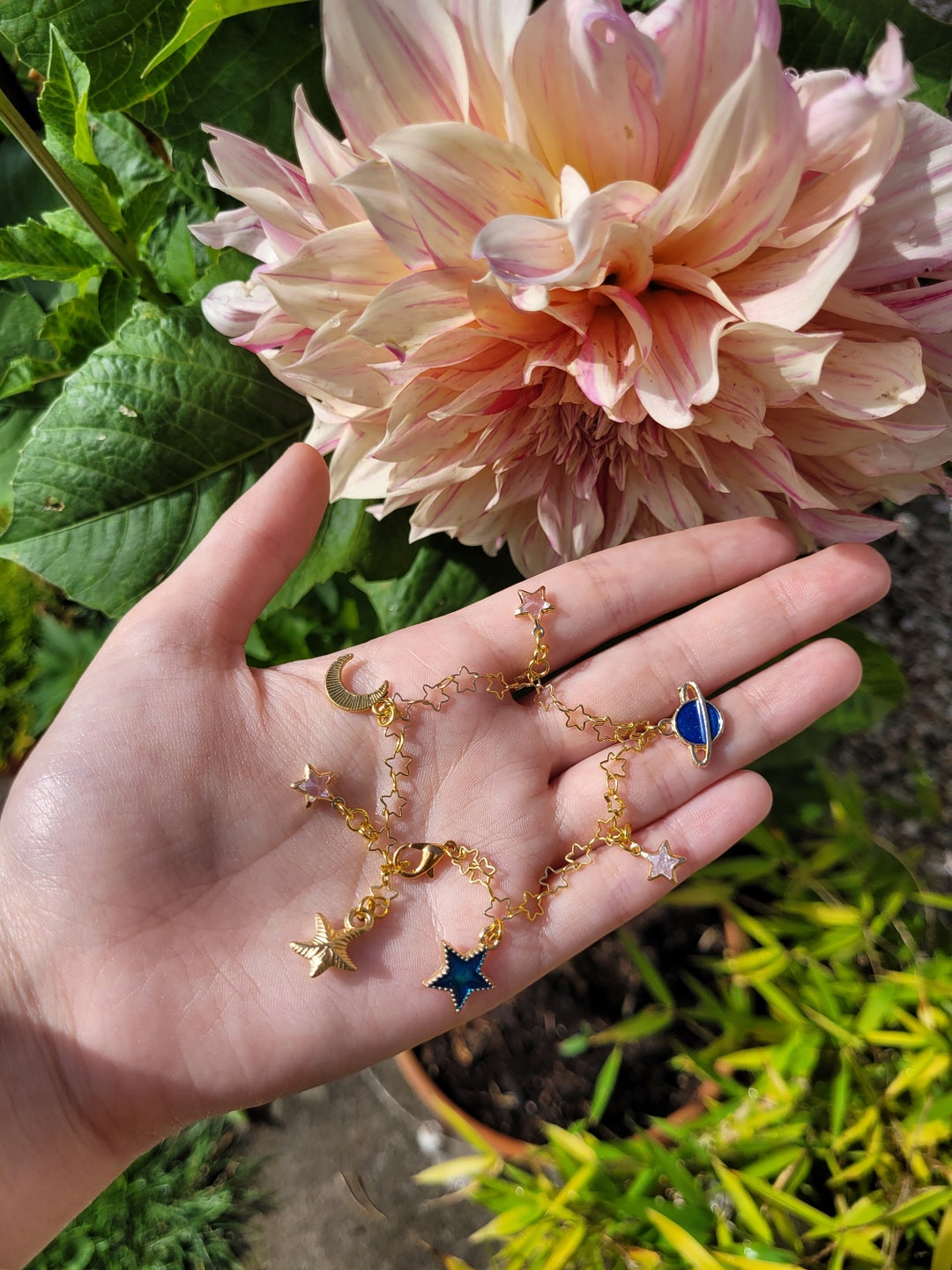 Taylor Swift Moon & Saturn Charm Bracelet - Etsy
