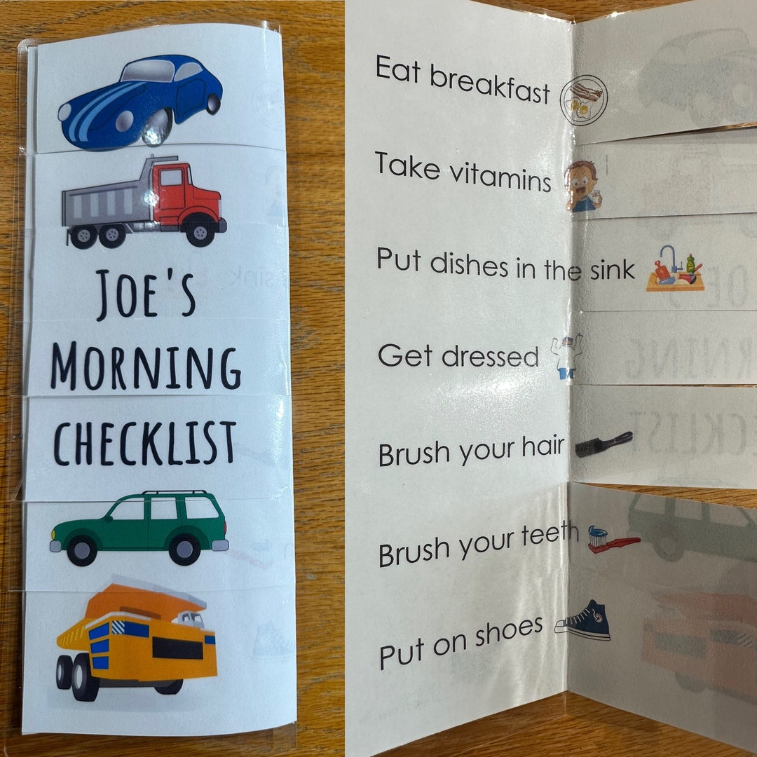 Custom Velcro Visual Checklist - Pre Reader Version - Etsy