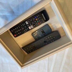 Whitewash Pine Wood Box With Lid: Remote Control Storage & Keepsake - Etsy