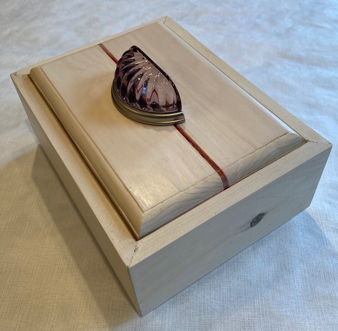 White Wash Decorative Wood Box With Lid and Handle for Remote Controls ...