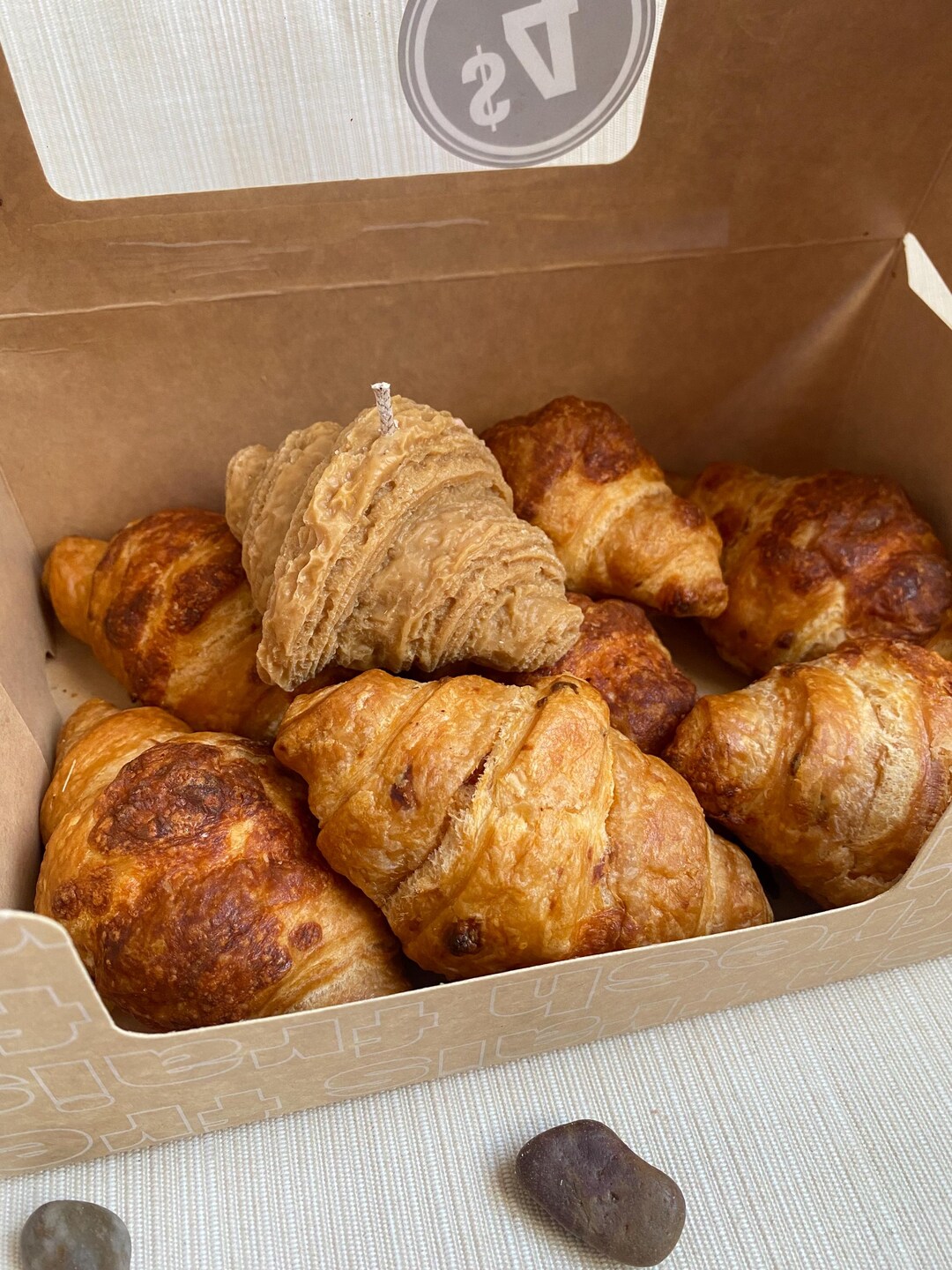 Croissant Candle Set – Realistic Bakery-inspired Candles, Handmade ...
