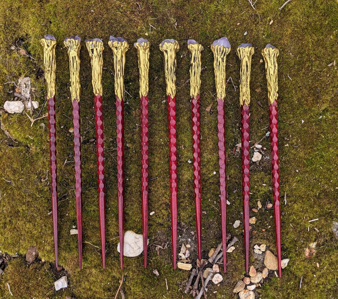 10 Amethyst Wands 9 Bulk Magic Wands for Witchcraft Wizard Party Gifts ...