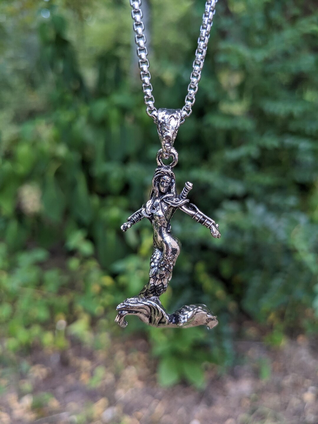 Amphitrite Greek Sea Goddess Necklace Steel Charm, Yemaya Goddess ...