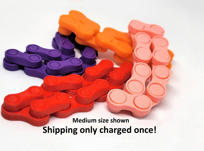 Chain Link Fidget Toy 3-sizes, Anti-stress, Focus Helper, for Kids ...