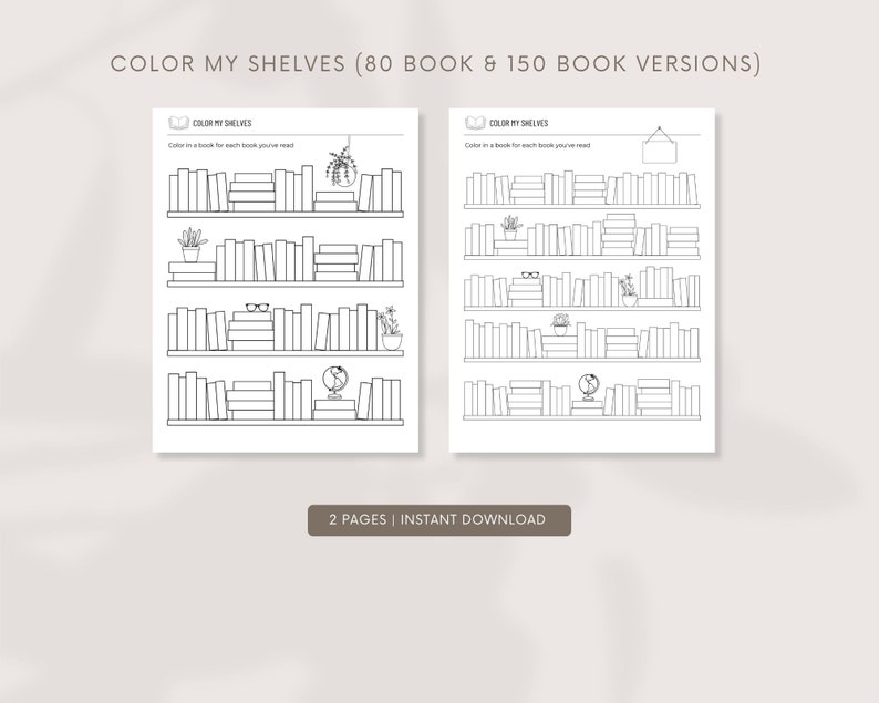 Printable Reading Tracker Templates, Book Lists, Book Review, Monthly ...