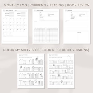 Printable Reading Tracker Templates, Book Lists, Book Review, Monthly ...