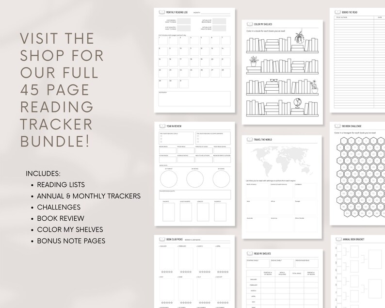 Printable Reading Tracker Lists, Book Templates, Book Tracker, Books I ...